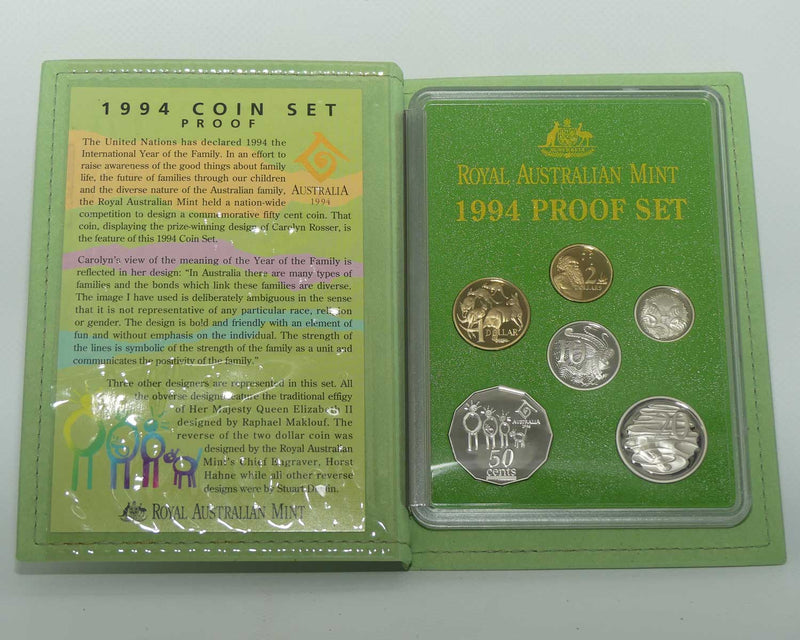 RAM 1994 Proof Set | Six Coin Set including 1994 50c Year of the Famil – Roundabout Antiques