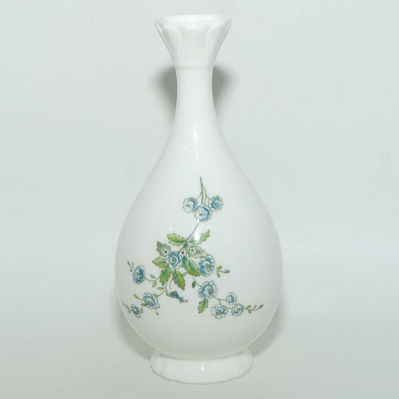 Coalport Bone China bud vase | Delicate Blue Floral pattern ...
