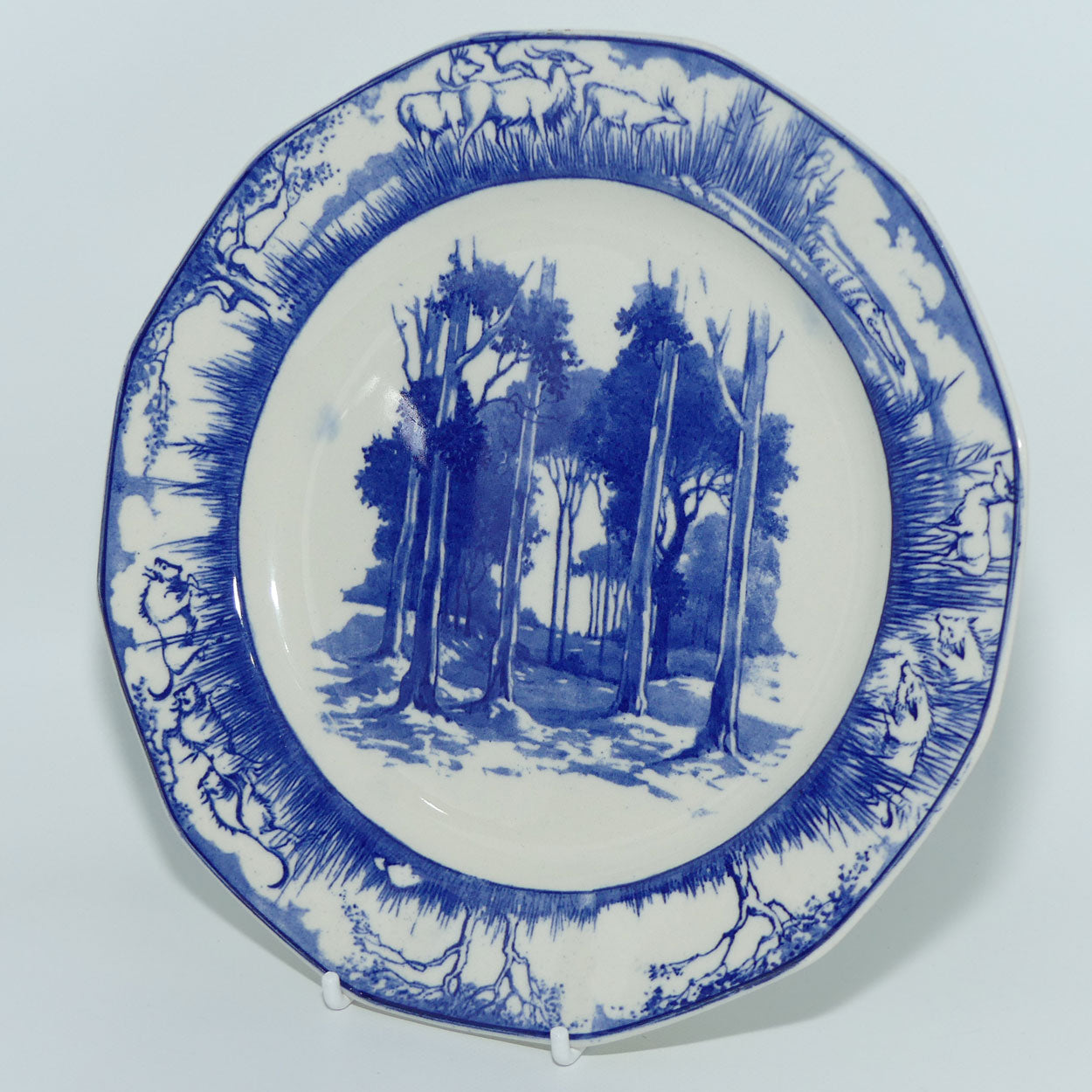 Royal Doulton Blue and White plate | 21cm | Bushveld | African Wild An ...