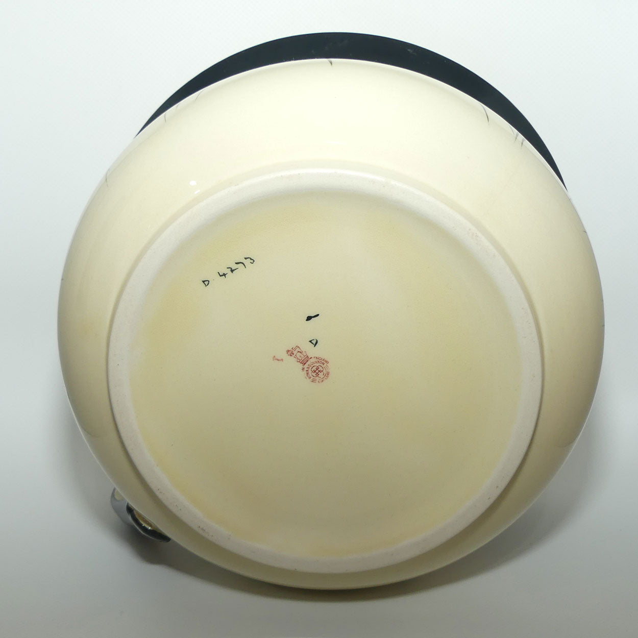 Royal Doulton Pansy | Black Border Chamber Pot D4273 – Roundabout Antiques