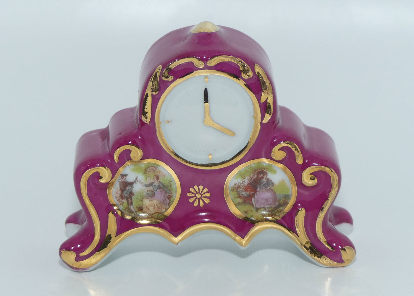 Limoges France Rouge decorative clock – Roundabout Antiques