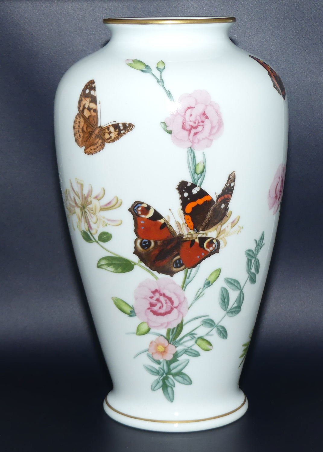 Franklin Porcelain | The Country Garden Butterfly vase by John Wilkins ...