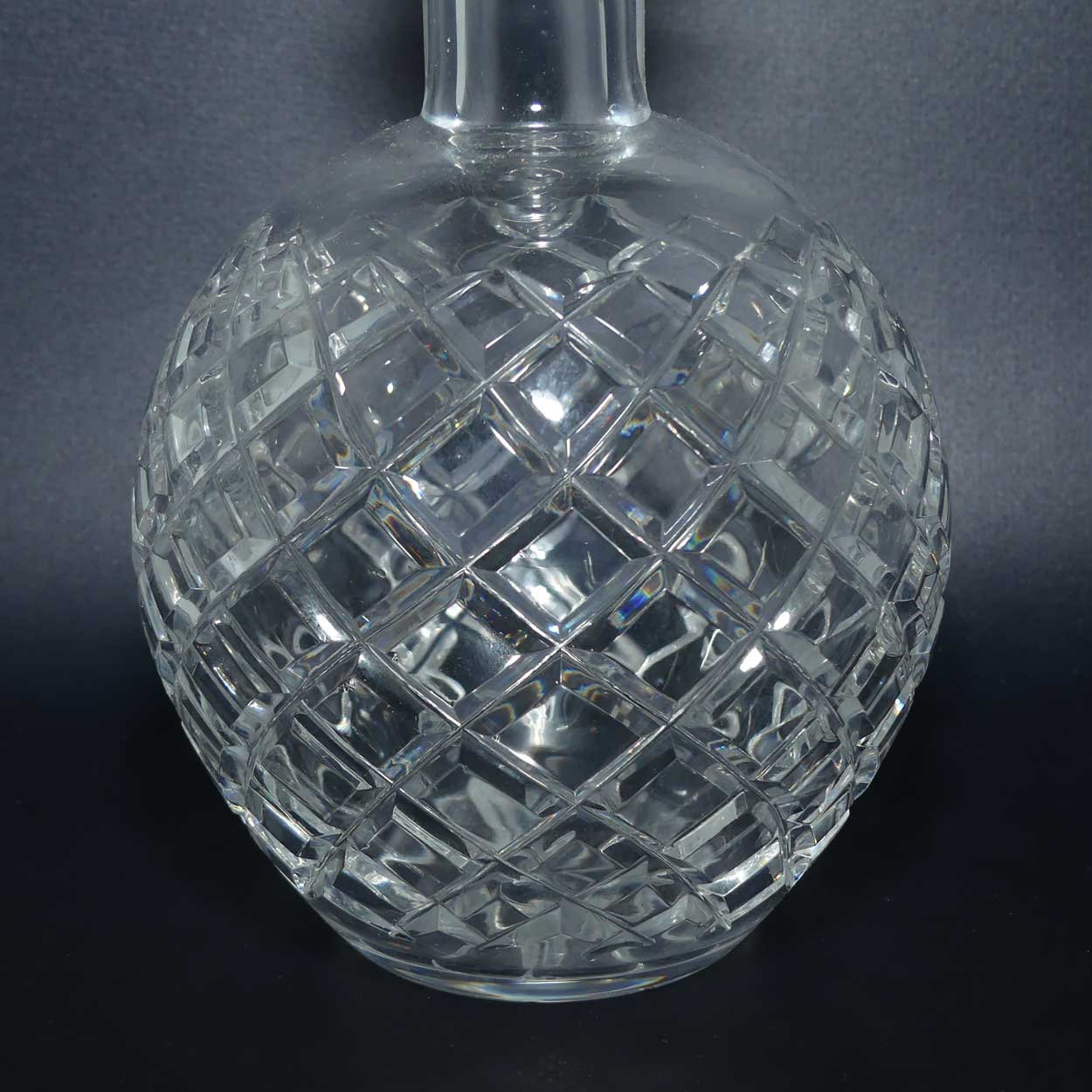 Diamond Cut Crystal small round body Liqueur decanter – Roundabout Antiques