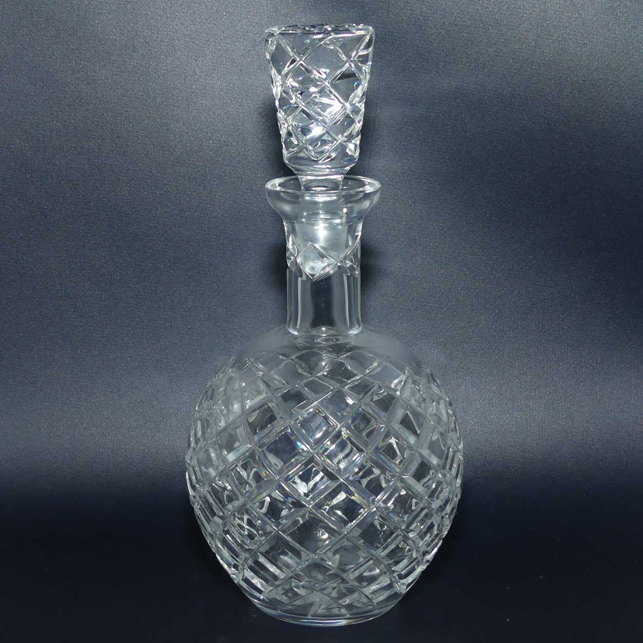 Diamond Cut Crystal small round body Liqueur decanter – Roundabout Antiques