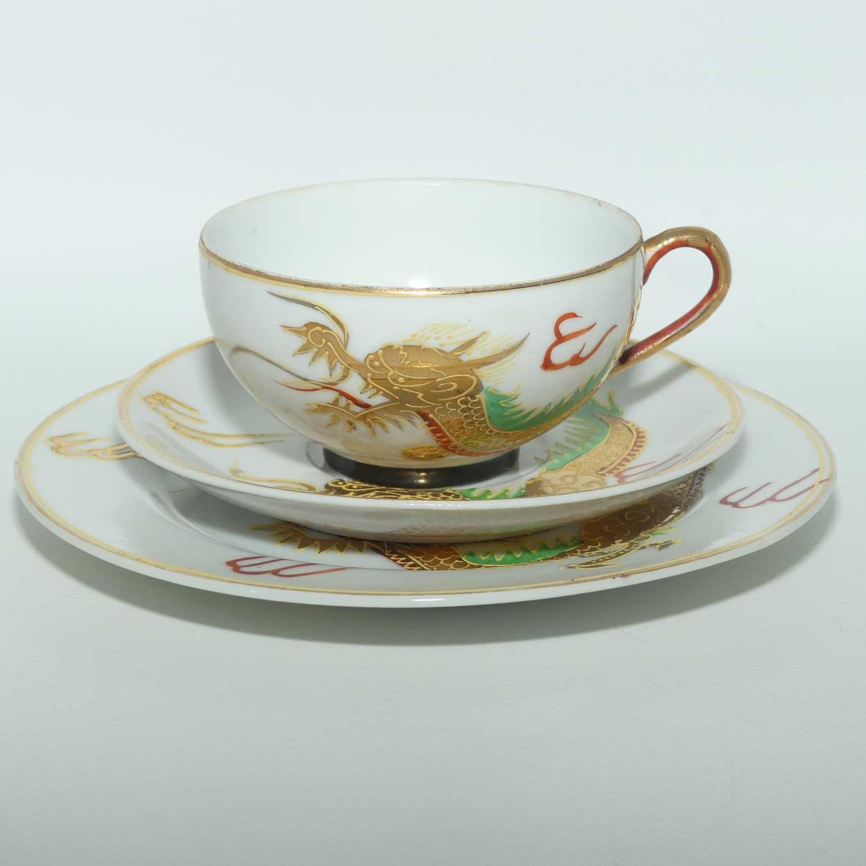 Japanese Moriage Dragonware tea trio | Geisha in Cup | #2 – Roundabout ...