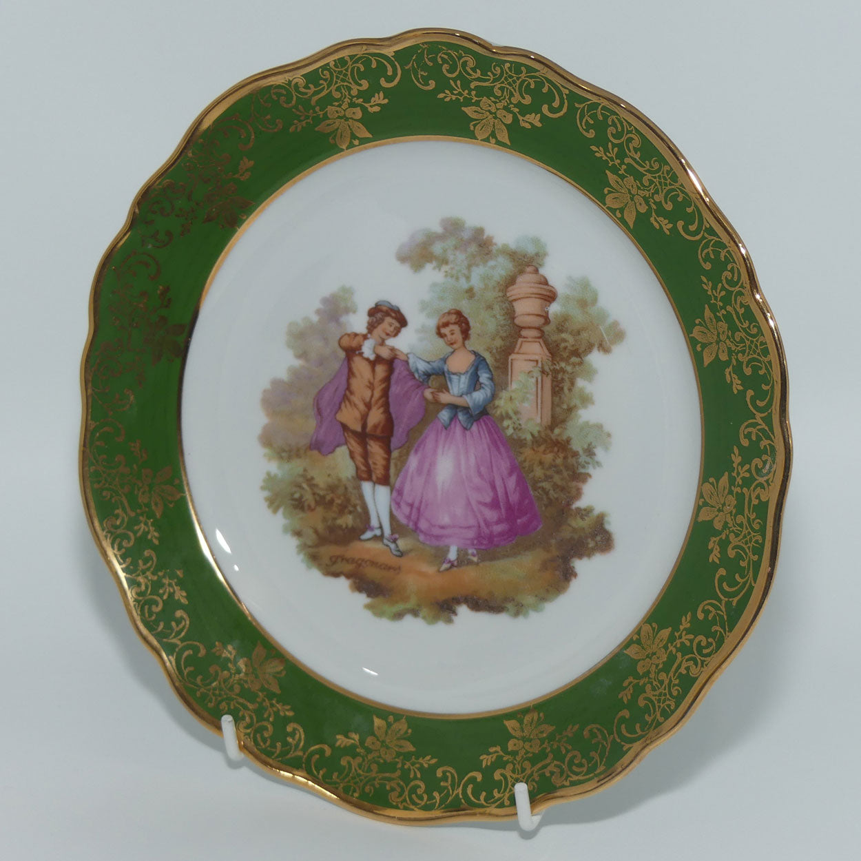 Limoges Veritable Porcelain d'Art Courting plate | 19cm | Green ...