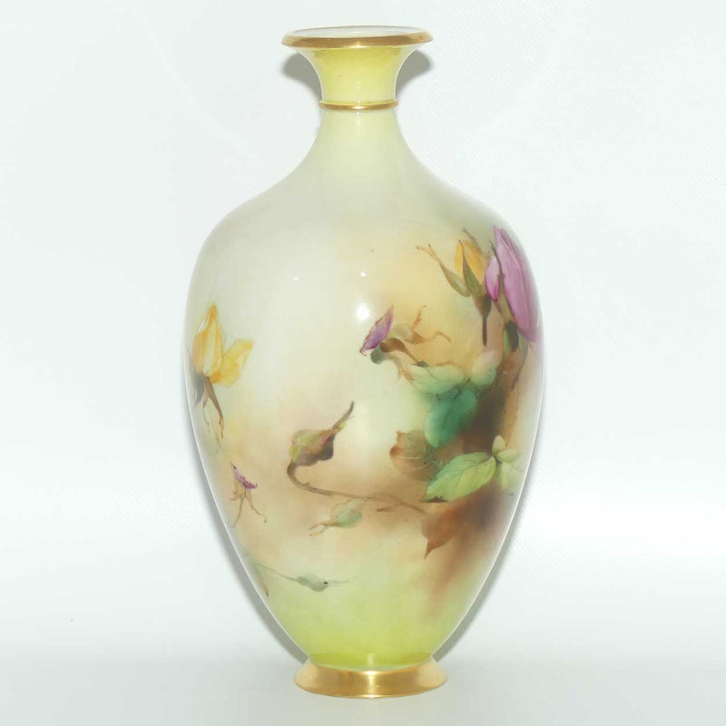 Royal Worcester hand painted Hadley Roses vase | 294A | Arthur Chidley ...