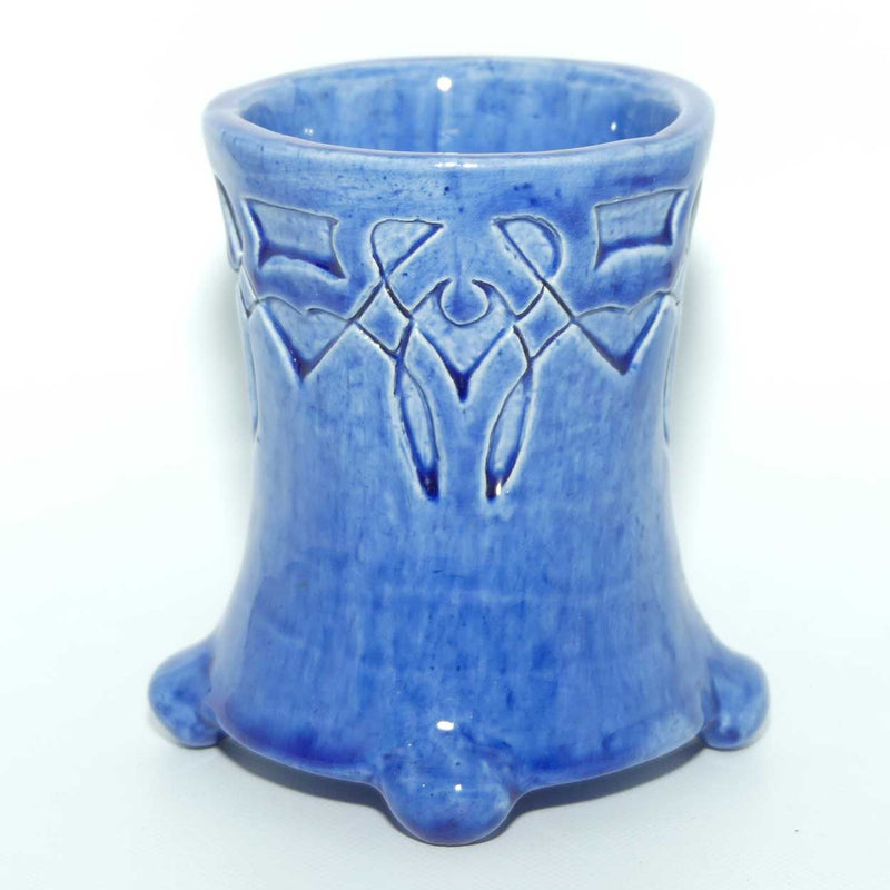 Australian Pottery | Harvey School Pottery Blue incised exercise vase ...