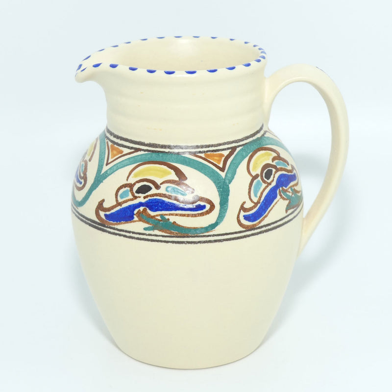 Honiton Pottery Stylised Floral milk jug – Roundabout Antiques