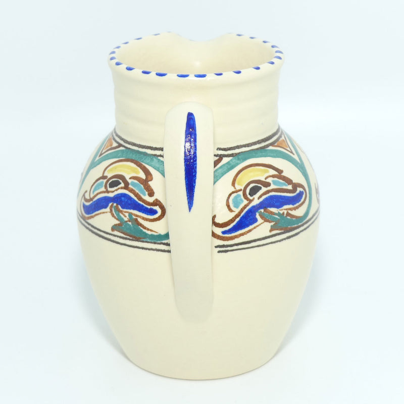 Honiton Pottery Stylised Floral milk jug – Roundabout Antiques