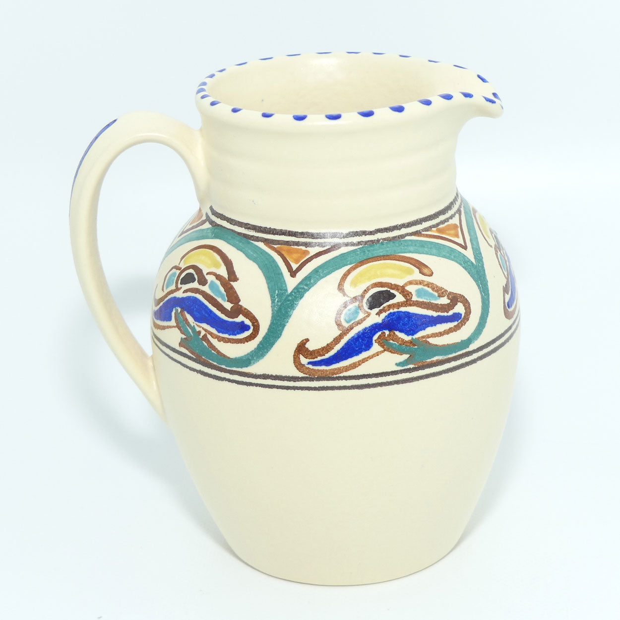 Honiton Pottery Stylised Floral milk jug – Roundabout Antiques