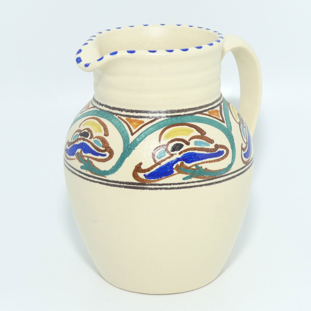 Honiton Pottery Stylised Floral milk jug – Roundabout Antiques