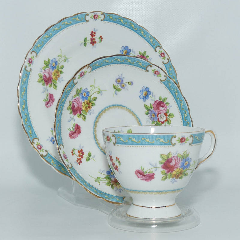 Tuscan Fine English Bone China Lowestoft pattern Floral trio ...