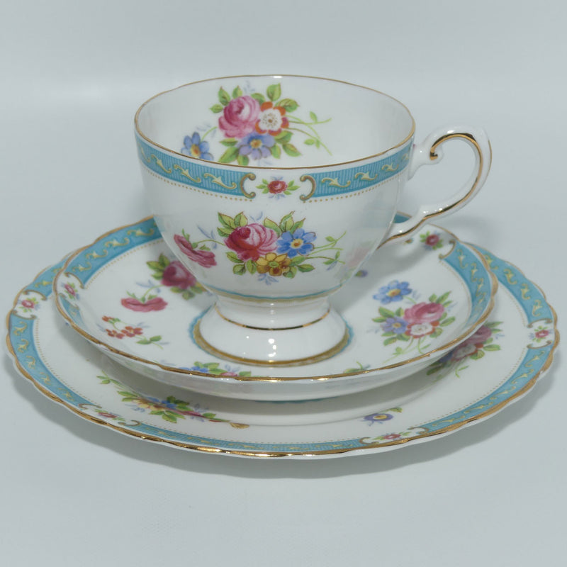 Tuscan Fine English Bone China Lowestoft pattern Floral trio ...