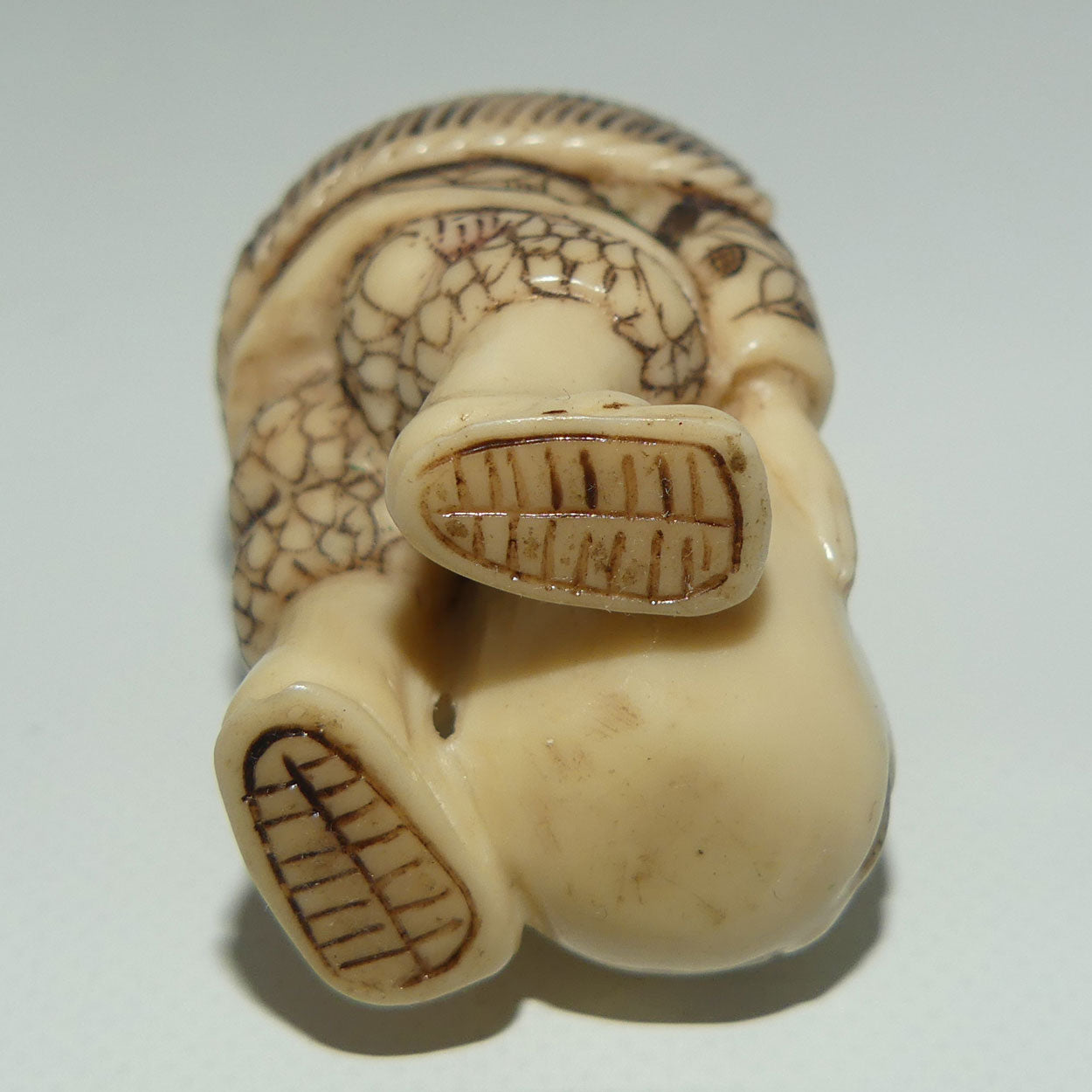 Vintage Japanese Carved Resin Netsuke | Woman with Mask – Roundabout ...