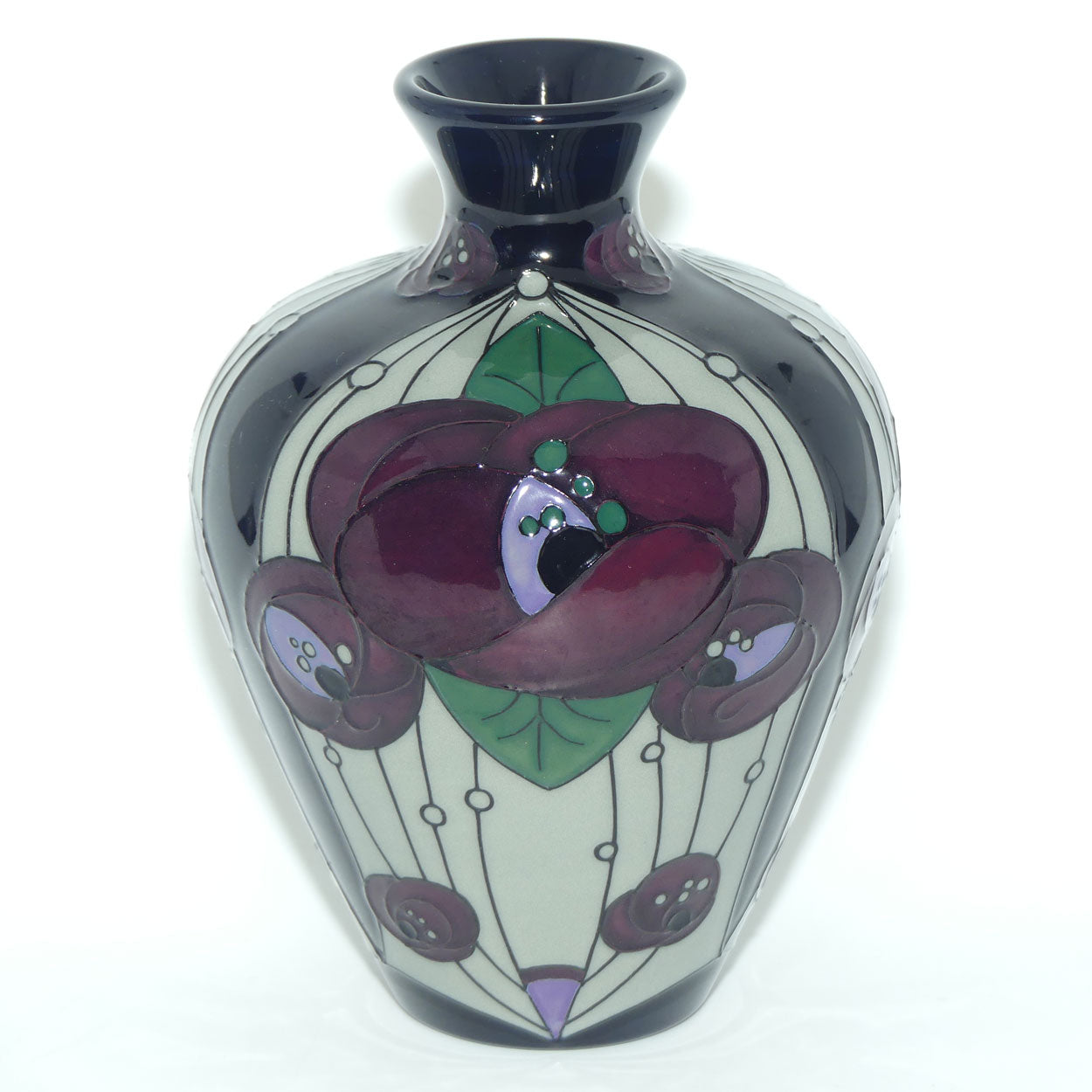 Moorcroft Pottery | Rennie Rose 03/7 vase | Rachel Bishop design ...