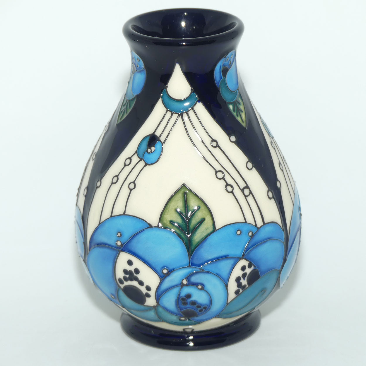 Moorcroft Pottery | Rennie Rose Blue 7/5 vase | Rachel Bishop