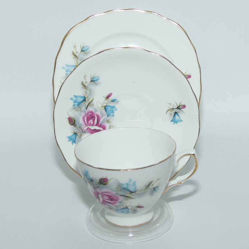 Royal Vale Bone China Pink Rose | Blue Harebell trio – Roundabout Antiques