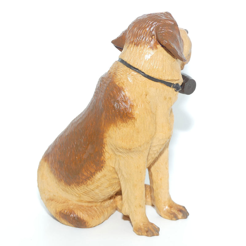 Wooden finely carved figure of St Bernard Rescue Dog | Swiss ...