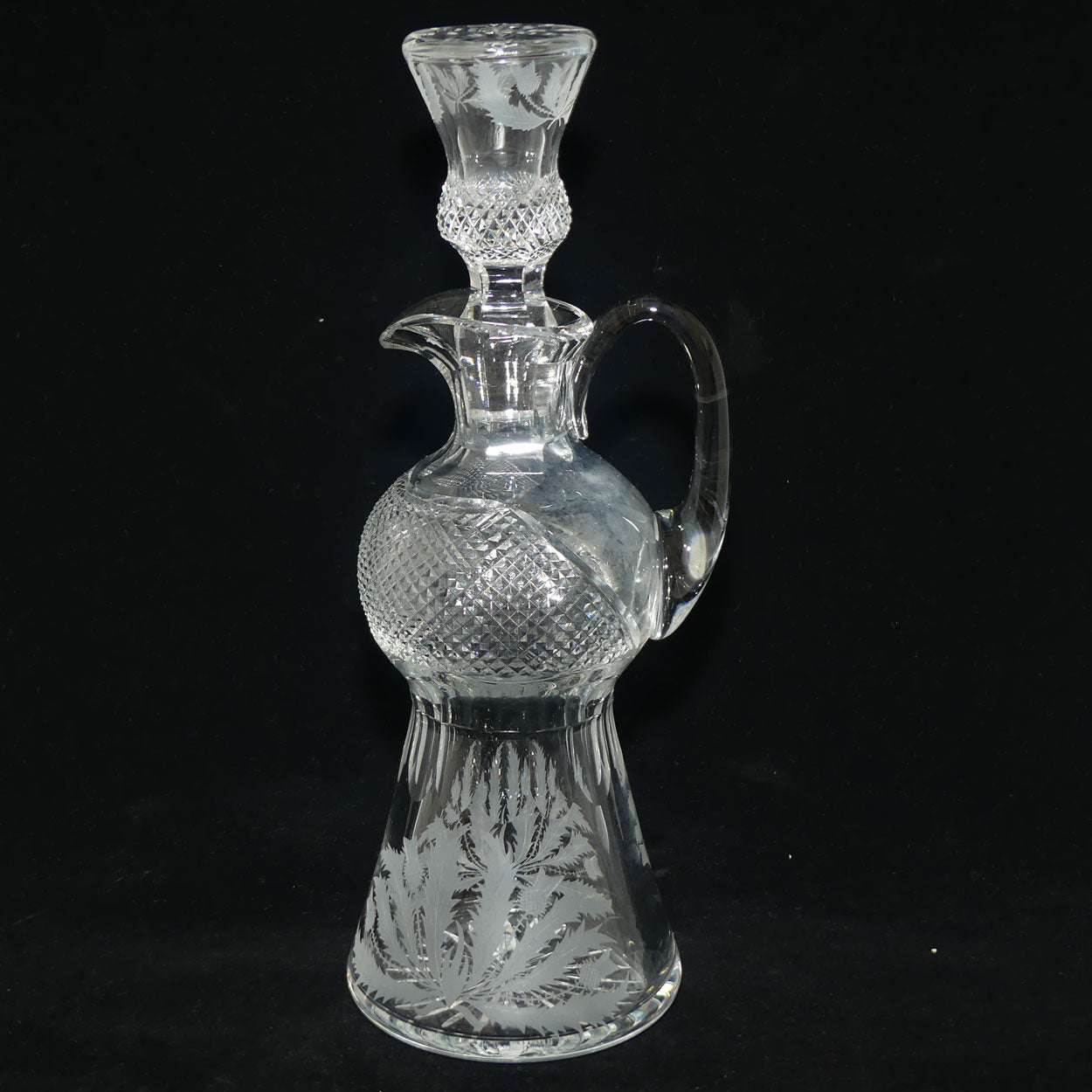 Edinburgh Crystal Thistle pattern Handled Claret decanter – Roundabout ...
