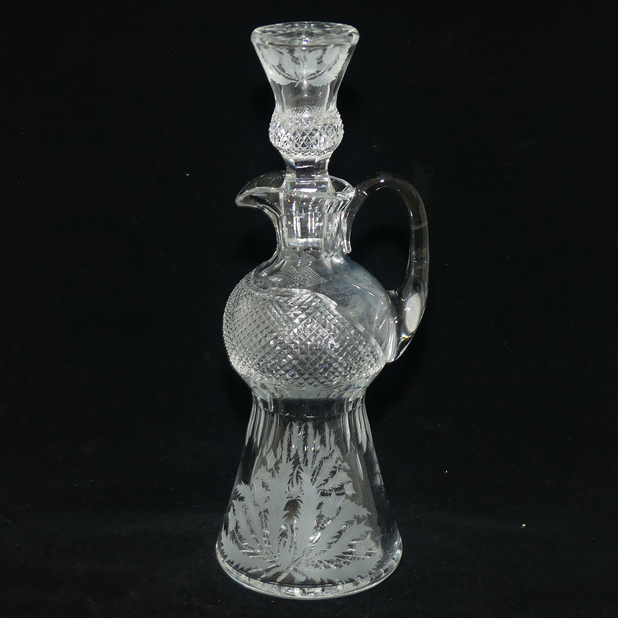 Edinburgh Crystal Thistle pattern Handled Claret decanter – Roundabout ...