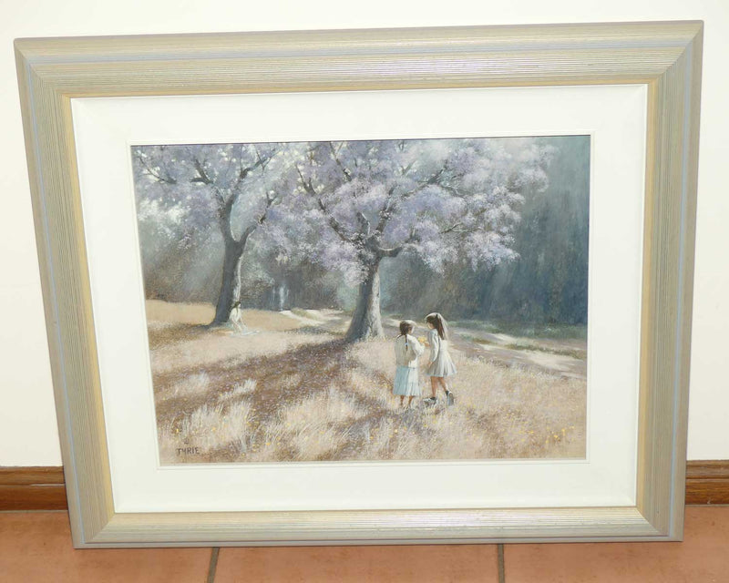 Australian Oil Painting | NJ Jim Tyrie | Picnic Under the Jacaranda ...