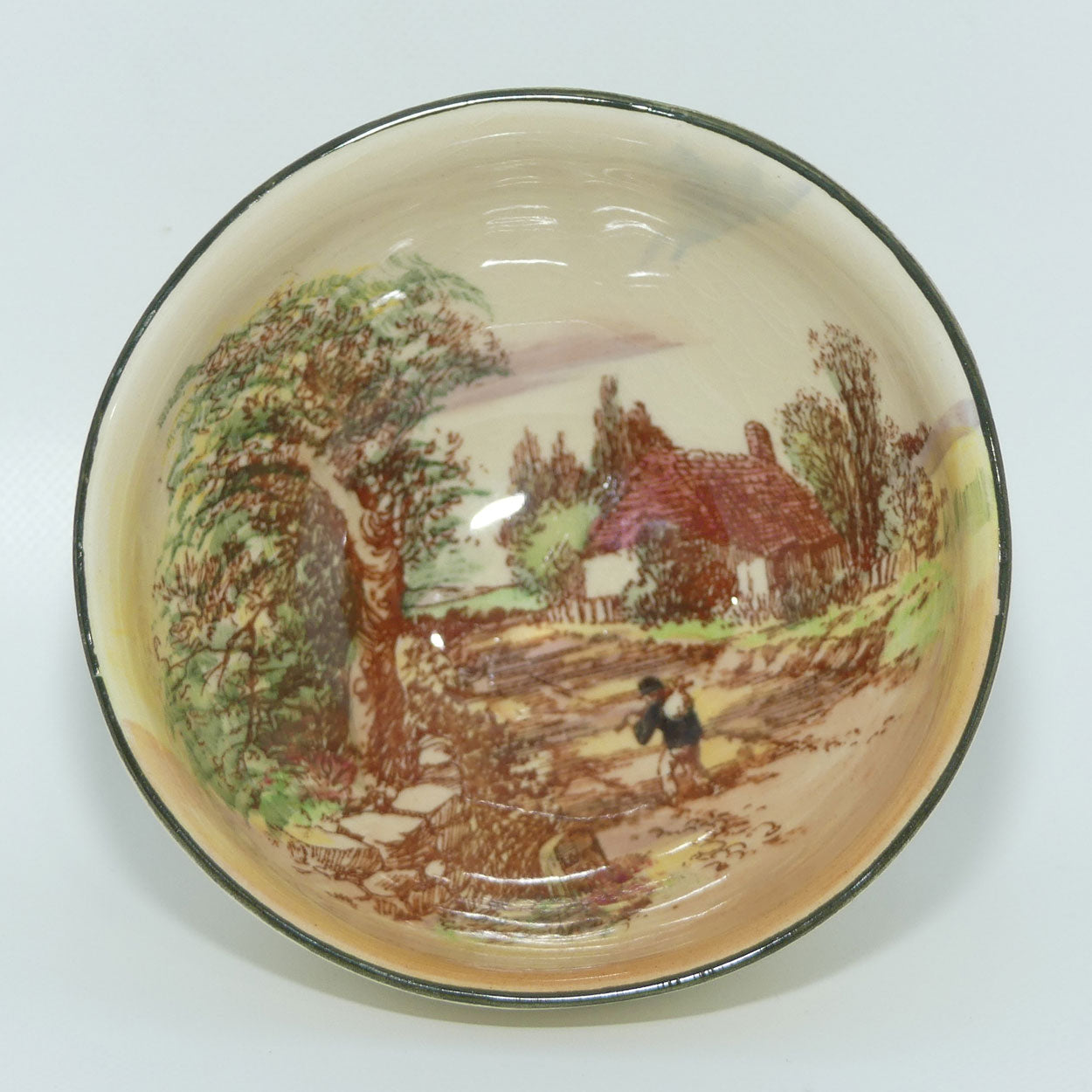 Royal Doulton Rustic England small footed bowl D5694 – Roundabout Antiques