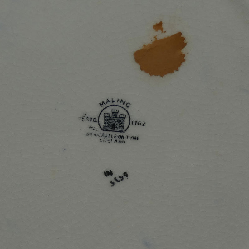 Maling plate Anemone Embossed Blue 6535 | Tubelined – Roundabout Antiques